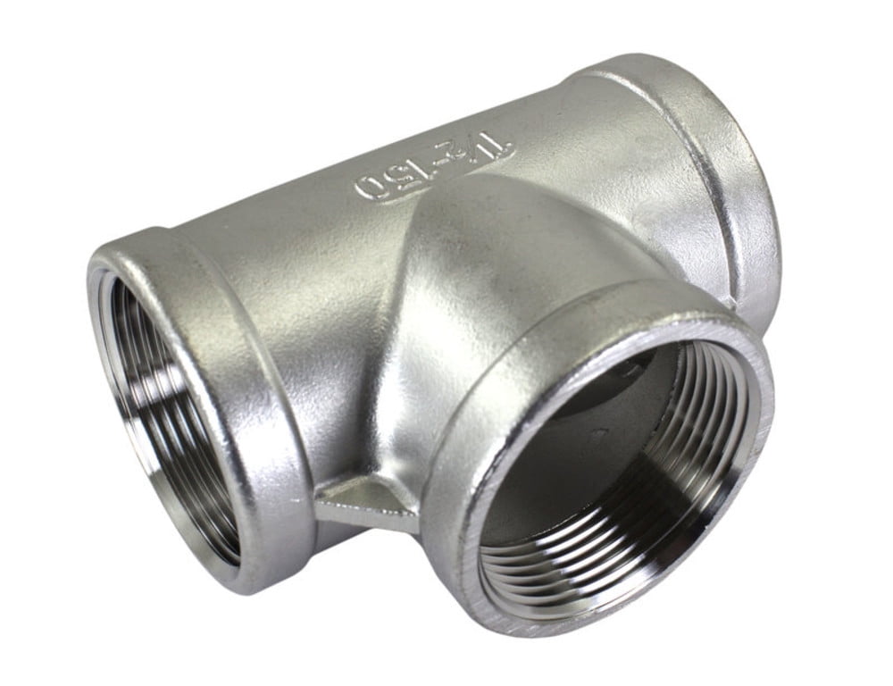 1-1/2" Female Ports Stainless Steel Fittings Tee - Walmart.com