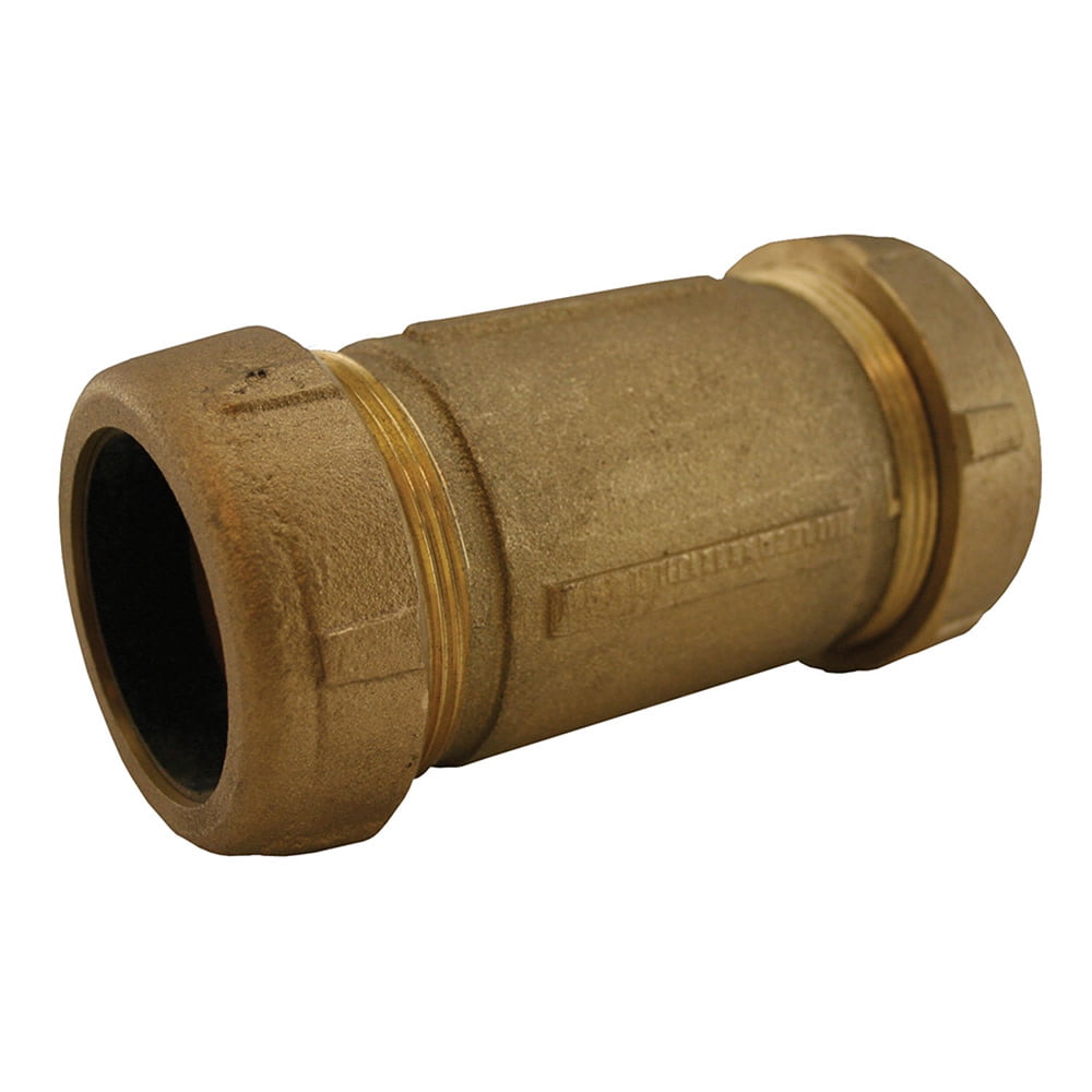 1-1/2" IPS Bronze Compression Coupling, Lead Free,PartNo C15305 ...