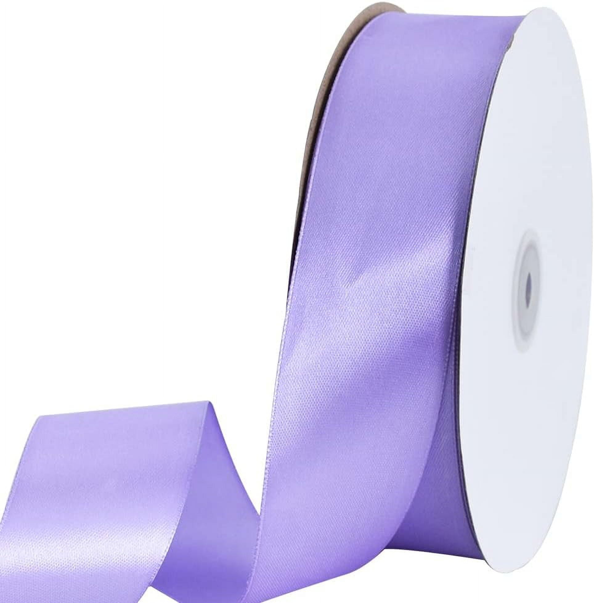 1-1/2 Inch (40mm) x 100 Yard Lavender Light Purple Wide Satin Ribbon ...