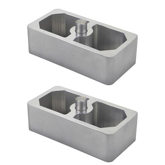 1-1/2 Inch Aluminum Extruded Leaf Spring Lowering Blocks - 2 Pack ...