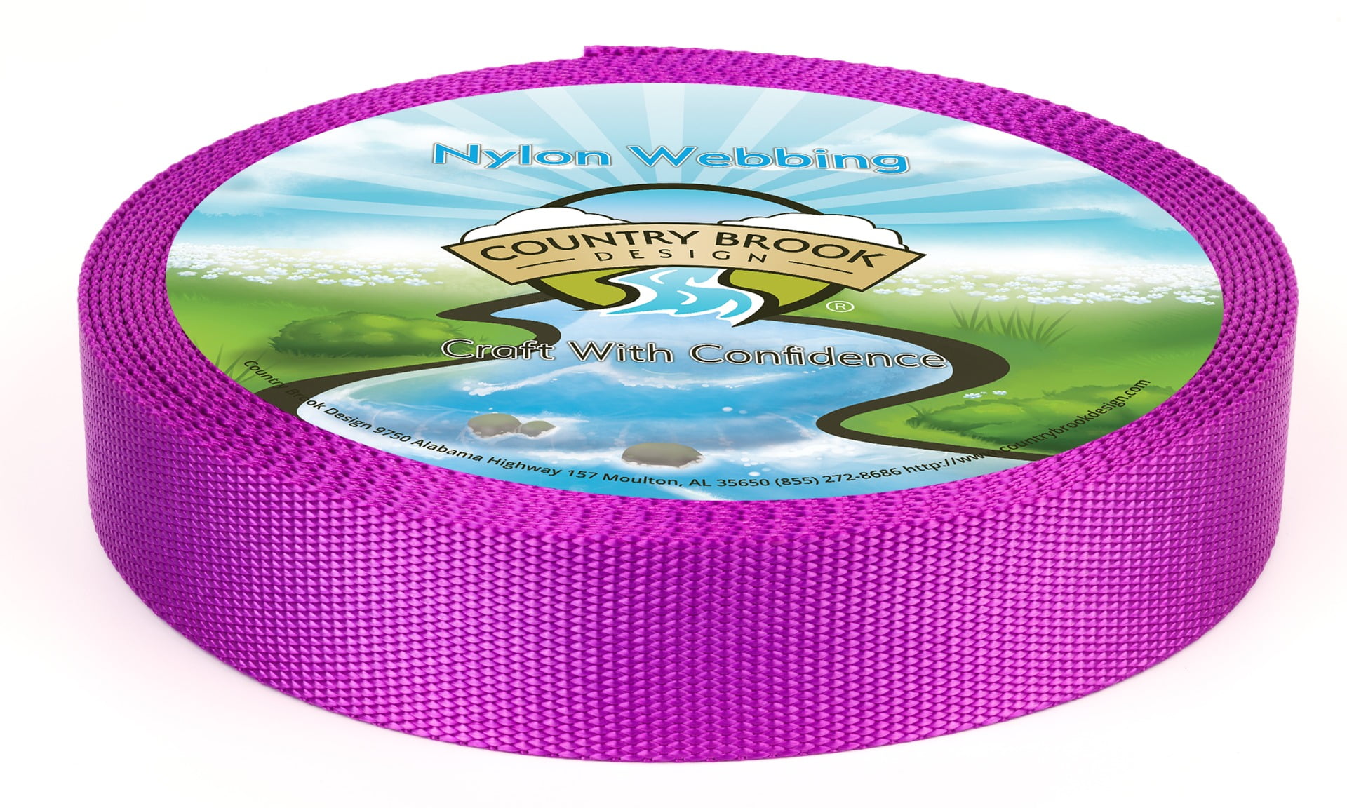Country Brook Design® 1 1/2 Inch Bright Purple Heavy Duty Nylon Webbing ...