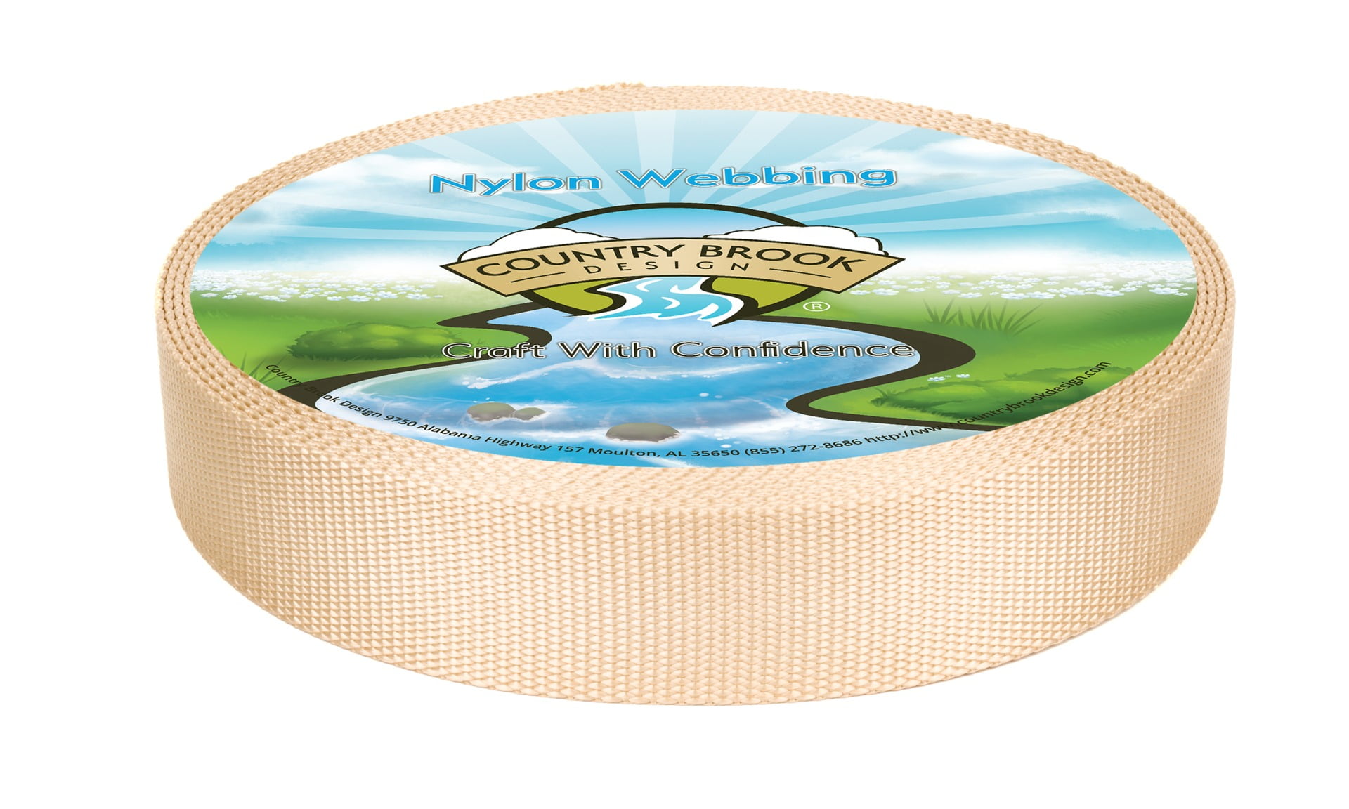 Country Brook Design® 1 1/2 Inch Heavy Duty Nylon Webbing Almond, 20 ...