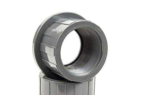 1 1/2-Inch PVC Union Ball Valve Socket Slip Connection Shut-Off Valves ...