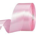 1 1/2 Inch Pink Solid Satin Ribbon, 50 Yards Craft Fabric Ribbon for ...