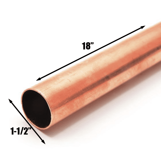 1-1/2 Inch Type L Copper Pipe for Plumbing, HVAC & Refrigeration, ASTM ...