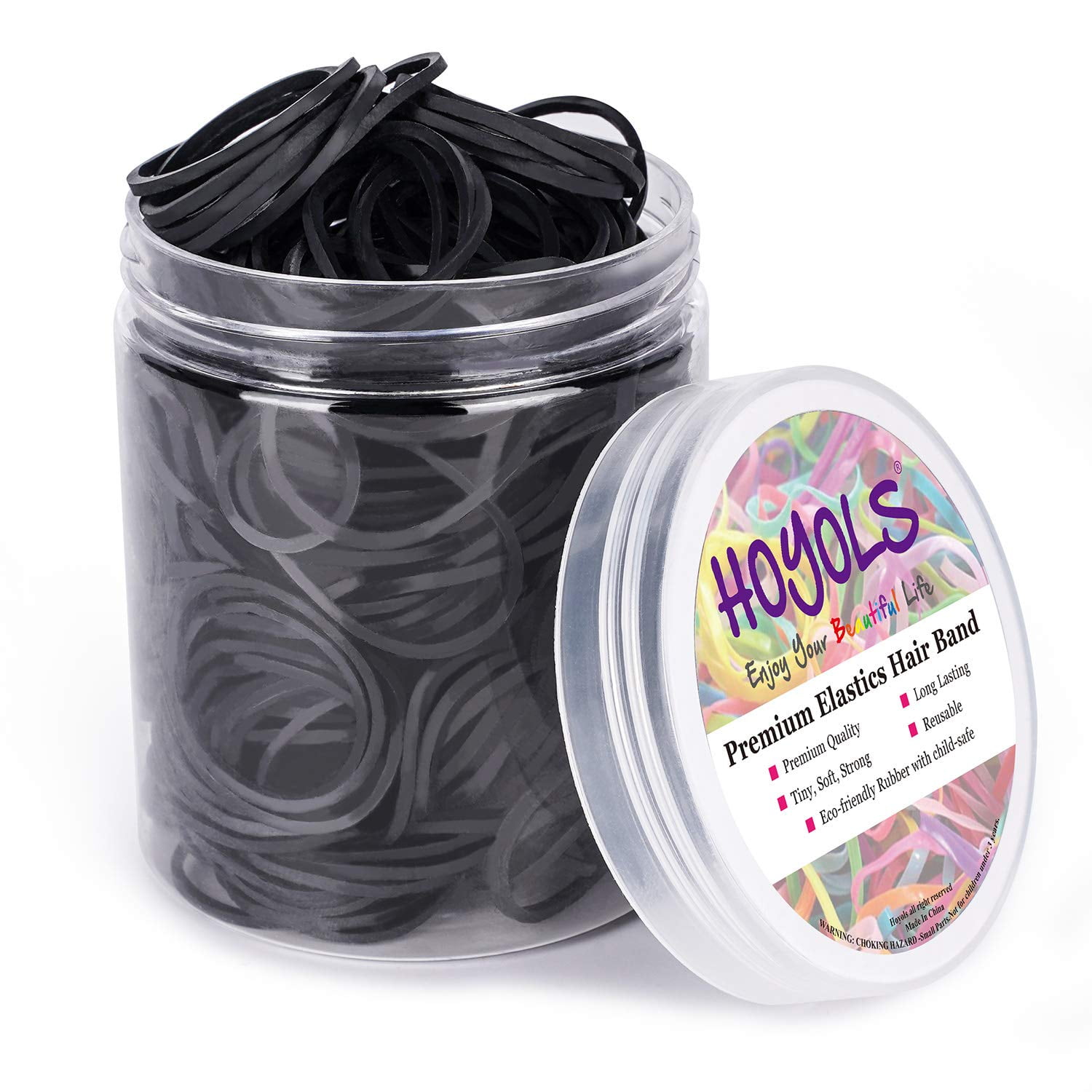 1 1/2 Inches Large Elastics Rubber Bands for Black Hair Ties Braiding ...