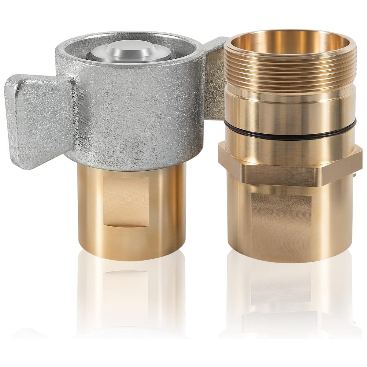 1-1/2" NPT WET-LINE WING NUT HYDRAULIC COUPLER /COUPLING SET - Walmart.com