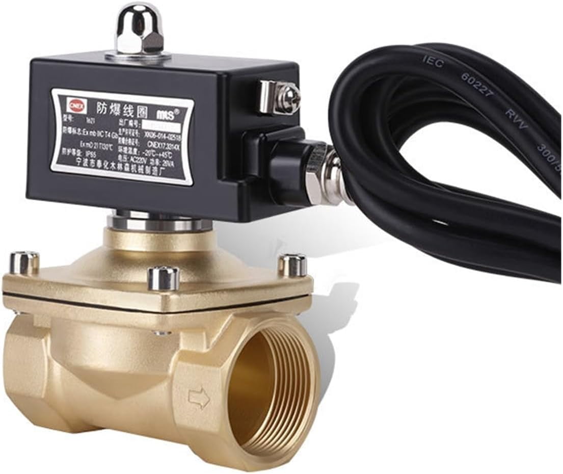 1-1/2" Normally Closed Brass Explosion Solenoid Valve for Gas Natural Gas - Walmart.com