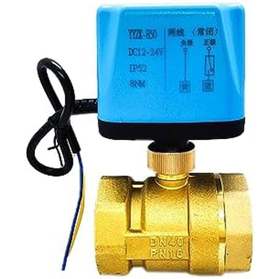 1-1/2" Normally Closed/Open Motorized Ball Valve 220V 12V 24V 2-Wire ...