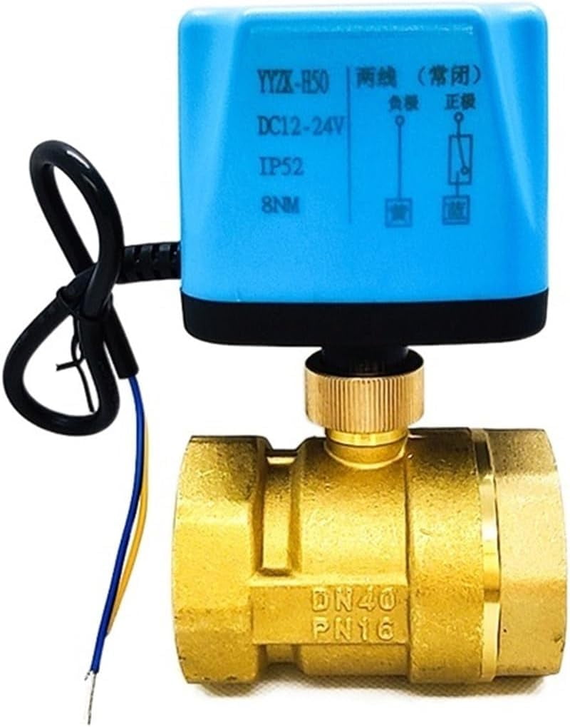 1-1/2" Normally Closed/Open Two Wire Motorized Ball Valve Electric Ball ...