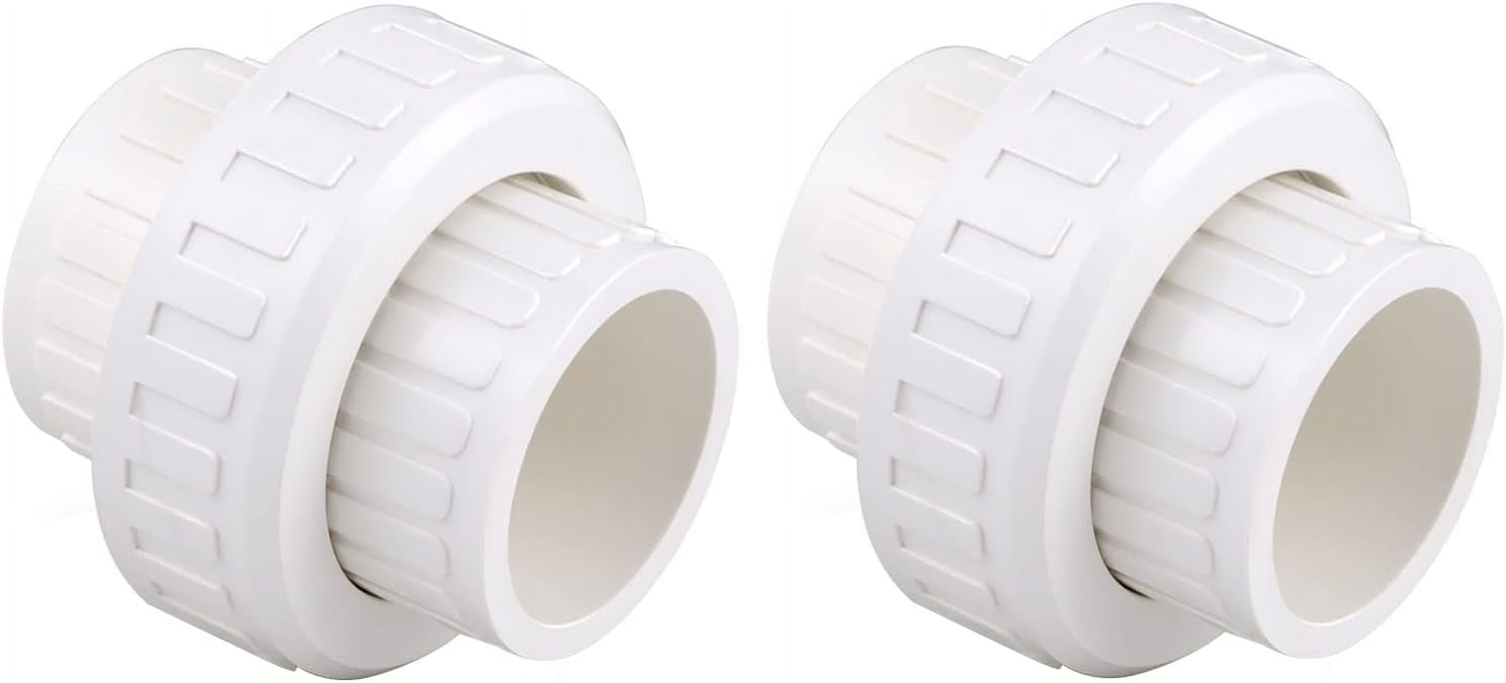 1-1/2" PVC Union Coupling Pipe Fitting (Socket x Socket) PVC Adapter ...