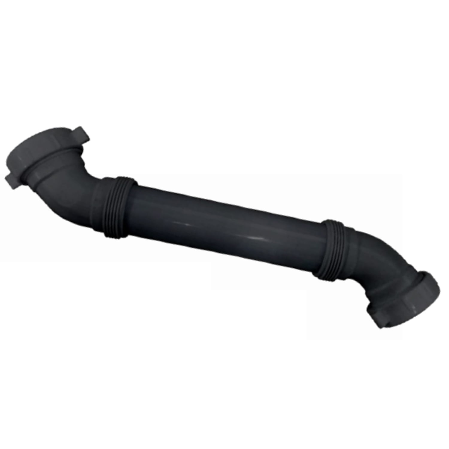 1-1/2" Plastic Offset Trap Black w/ Nut and washers for Kitchen Sink ...