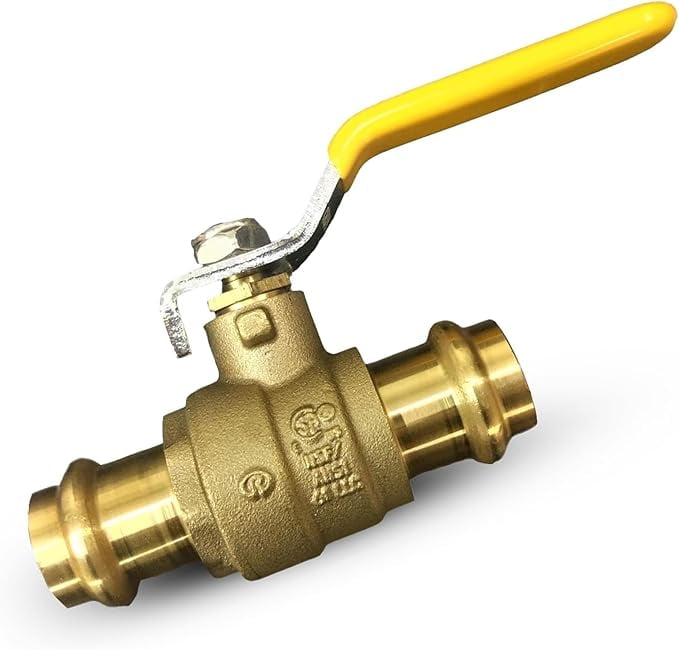 1 1/2" Propress Brass Ball Valve - Press Shut Off Ball Valve with EPDM ...