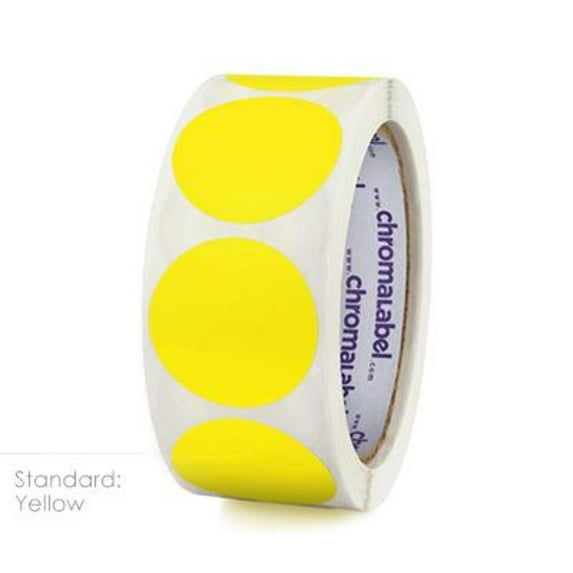 1-1/2" Removable Color-Code Round Dot Inventory Labels: 500/Roll ...