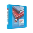 1-1/2" Staples Heavy-Duty View Binder with D-Rings Light Blue 56286-CC ...