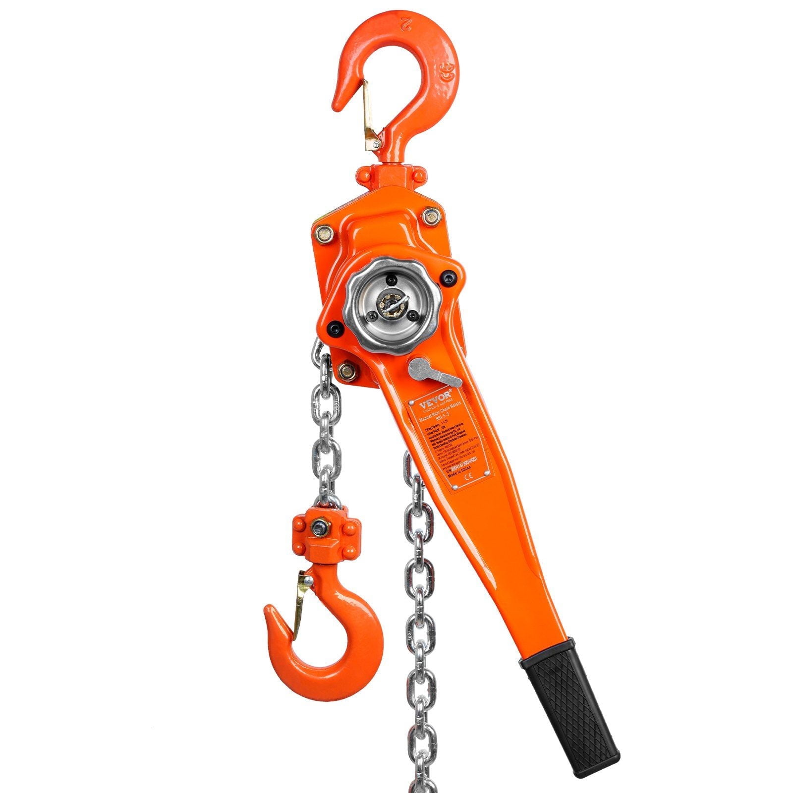 " 1-1/2 Ton (3300 lbs) Manual Lever Chain Hoist, 10 FT Come Along - G80 ...