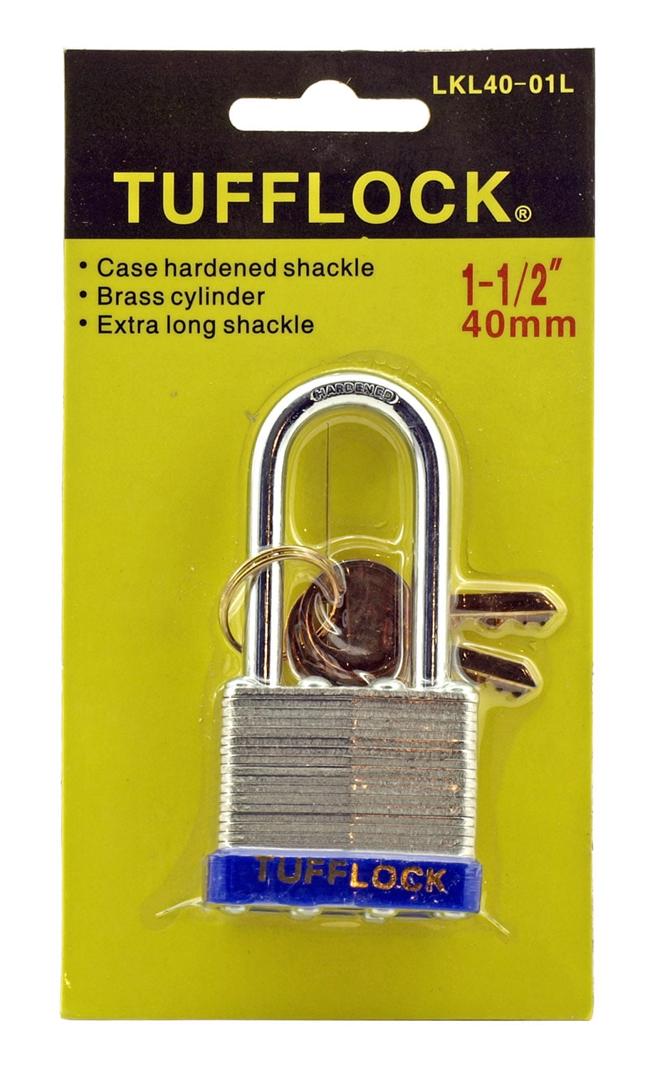 1-1/2" Tufflock Extra Long Laminated Padlock with Key Set - Valley ...