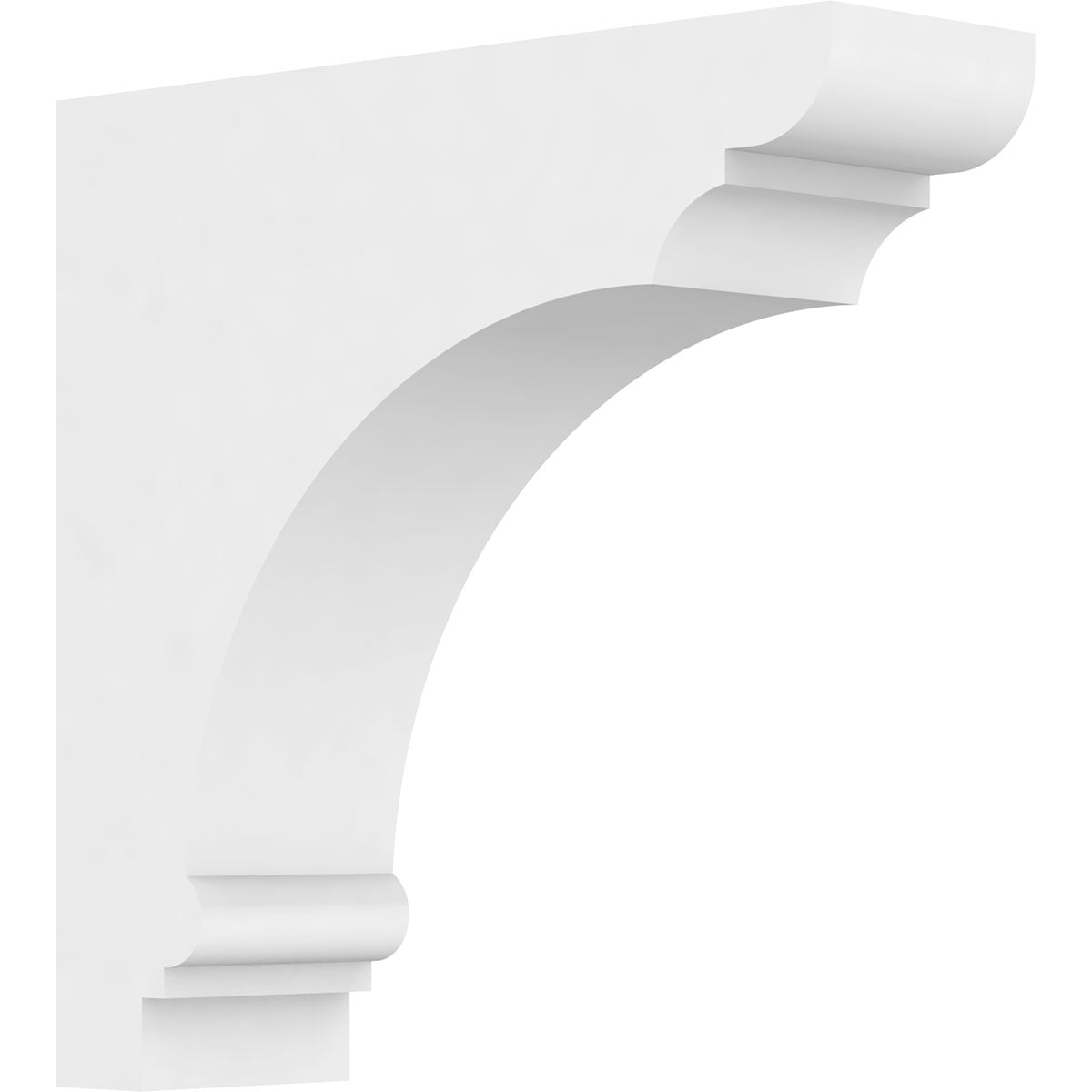 1 1/2"W x 5"D x 5"H Standard Hughes Architectural Grade PVC Bracket ...