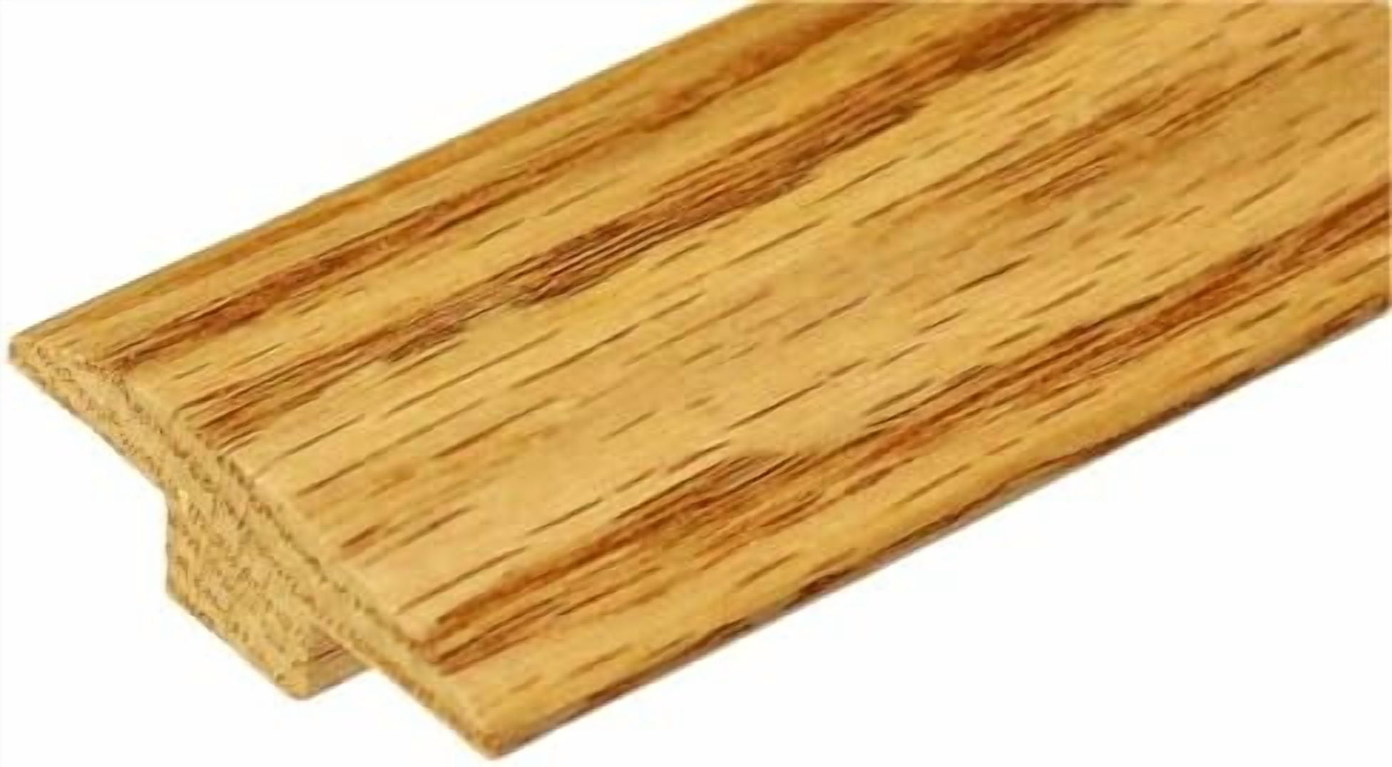 1 1/2" Wide Oak T-Molding 5/8" High Prefinished with Light Stain and ...