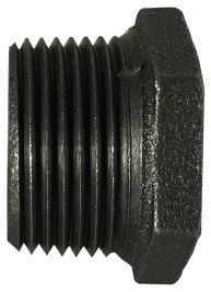 1-1/2 X 1-1/4 MxF Black Hex Bush, Black 150# Malleable Fittings ...
