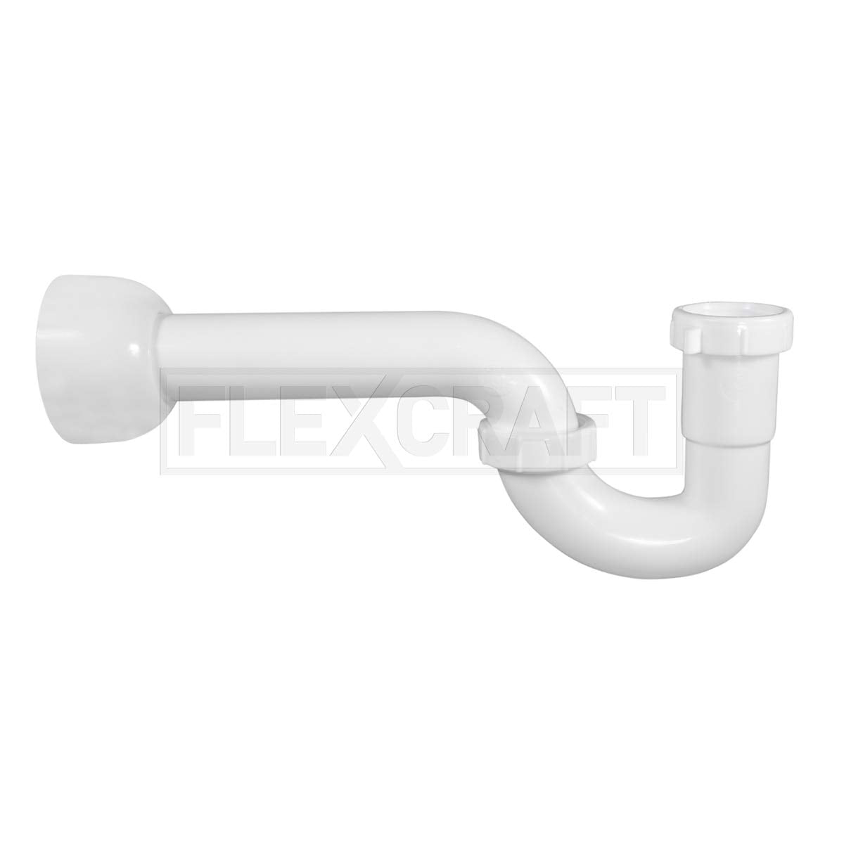 1-1/2 in Plastic P-Trap with Adapter Flange and TPR Washer for Tubular ...