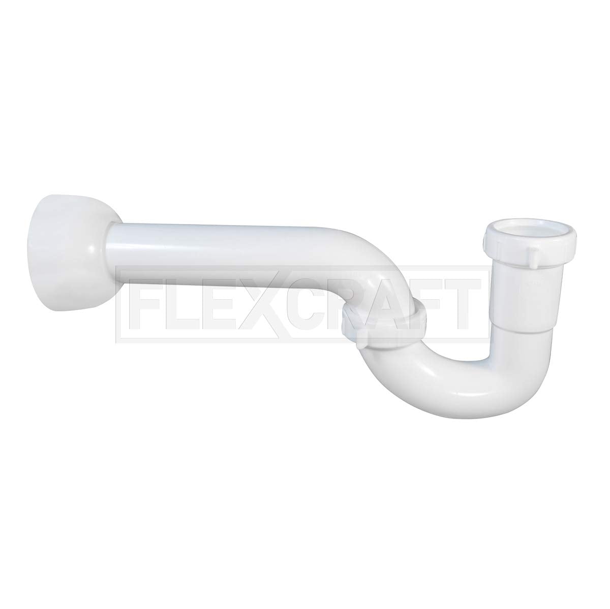 1-1/2 in Plastic P-Trap with Adapter and Flange for Tubular Drain ...
