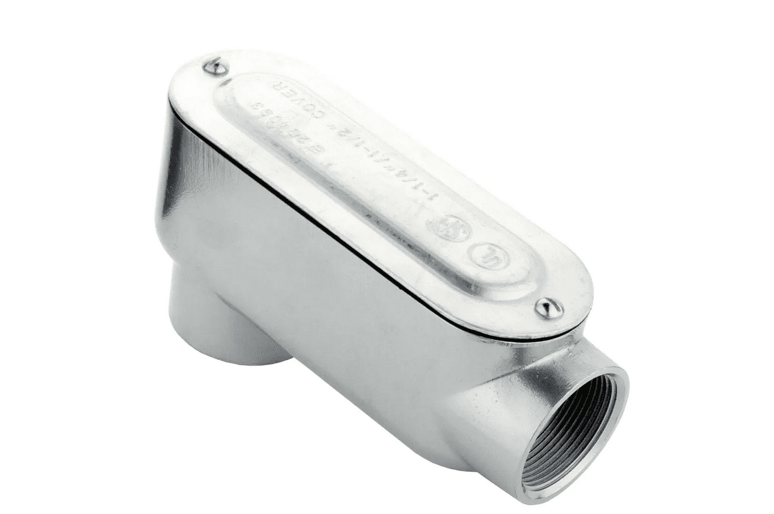 1-1/2 in. Rigid Metal Conduit (RMC) Threaded Conduit Body with Stamped ...
