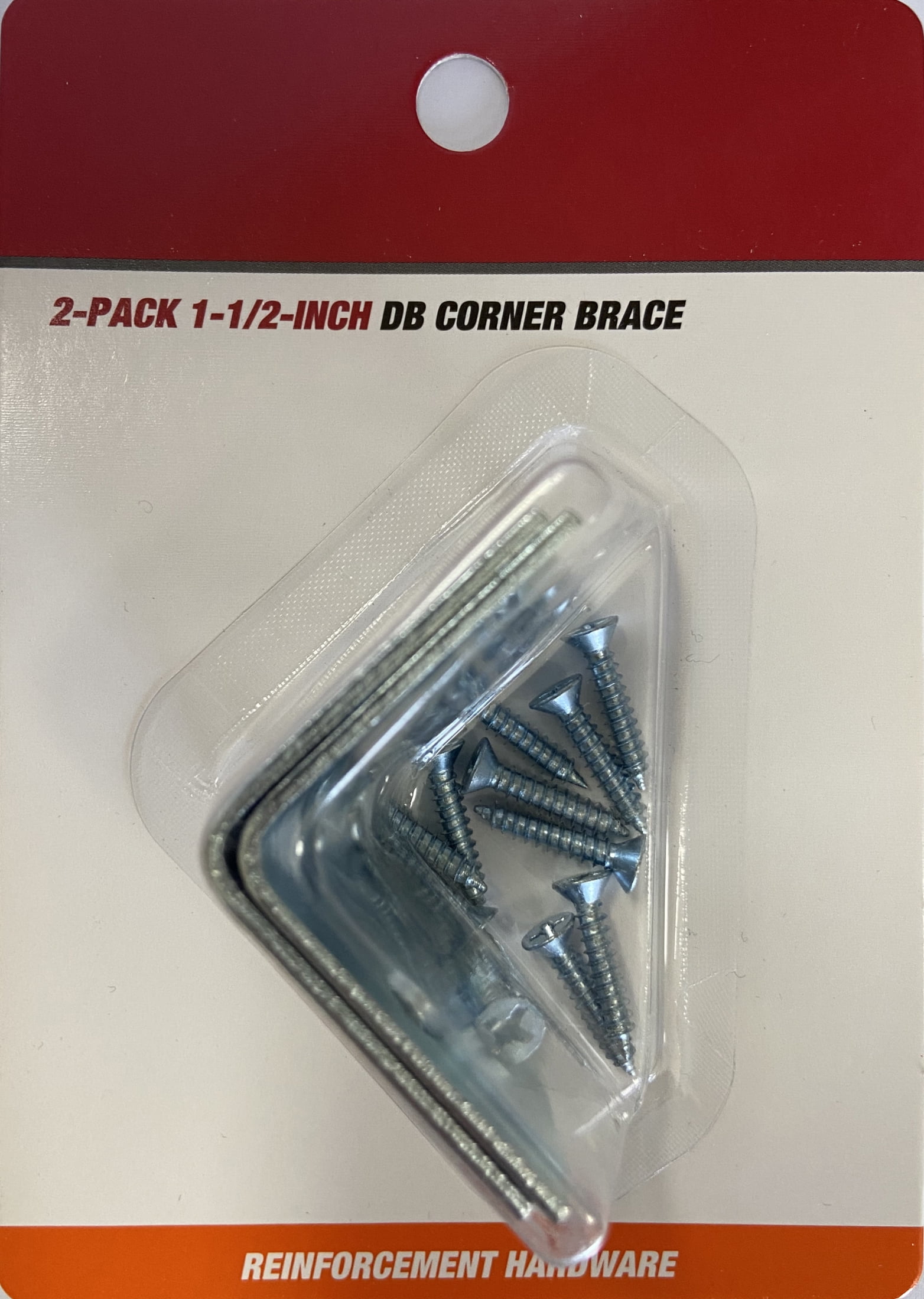 1-1/2 in. x 1-1/2 in. Double Wide Corner Brace, Steel, Zinc Plated (2 ...