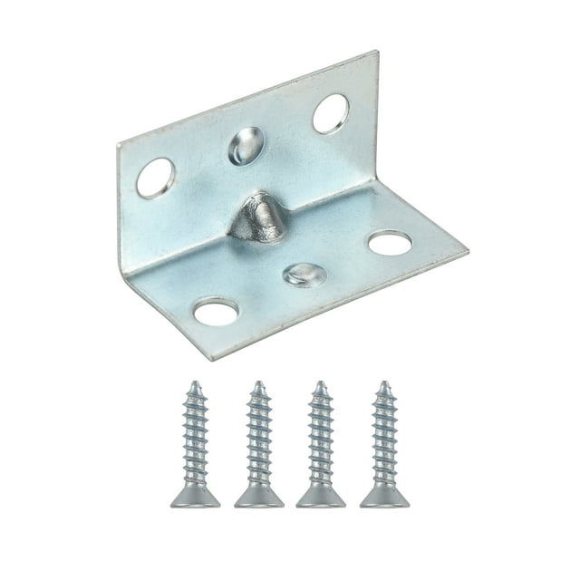 1-1/2 in. x 1-1/2 in. Inside Corner Brace, Steel, Zinc Plated (4 Pack ...
