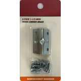1-1/2 in. x 1-1/2 in. Inside Corner Brace, Steel, Zinc Plated (4 Pack ...