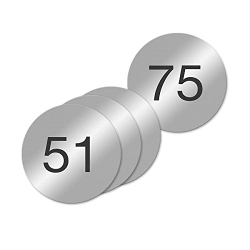 1-1/2 inch Aluminum Numbered Locker Tags (Numbered 51-75) - Walmart.com