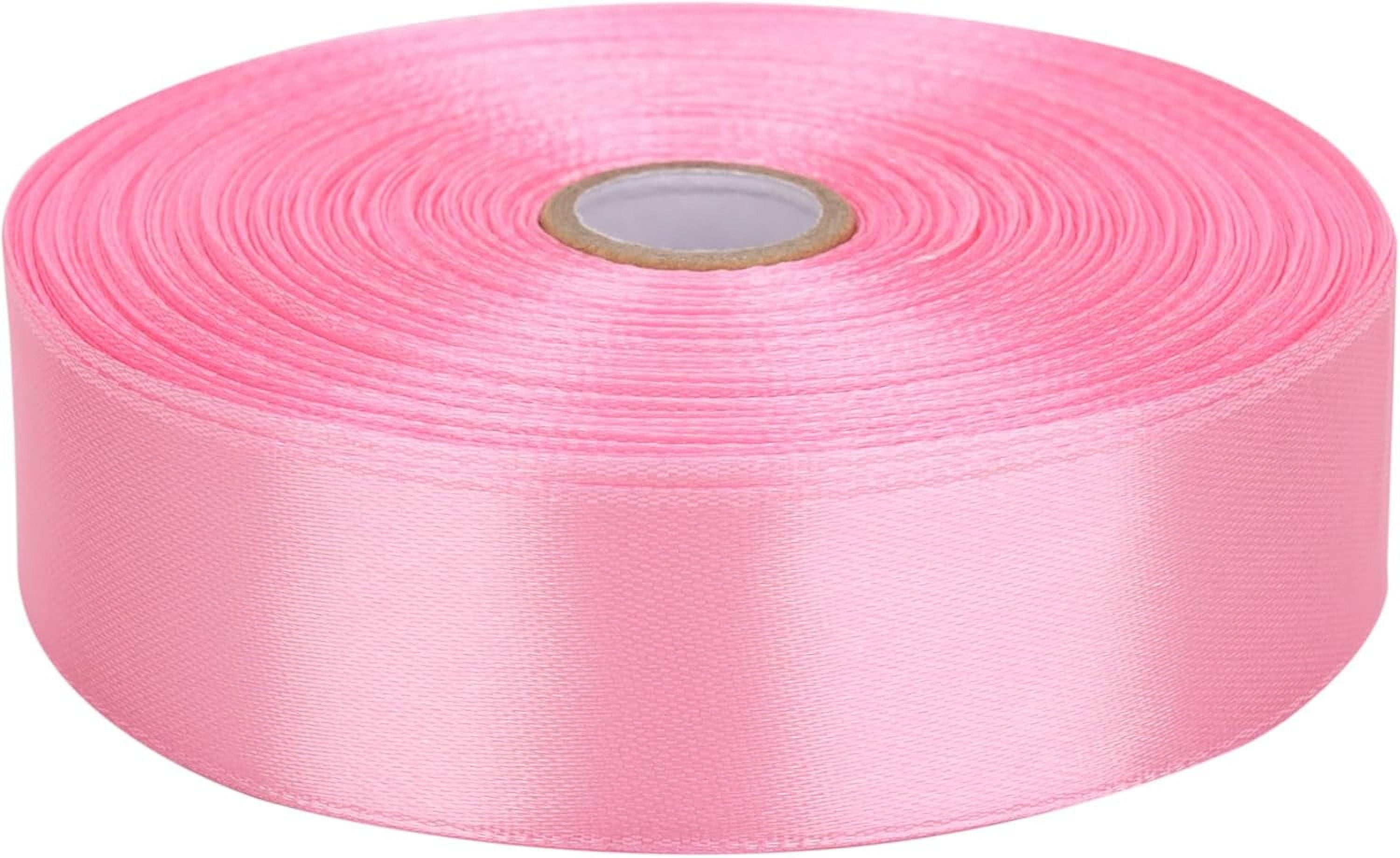 1-1/2 inch Deep Blue Satin Ribbon 50 Yards Solid Fabric Ribbons Roll ...