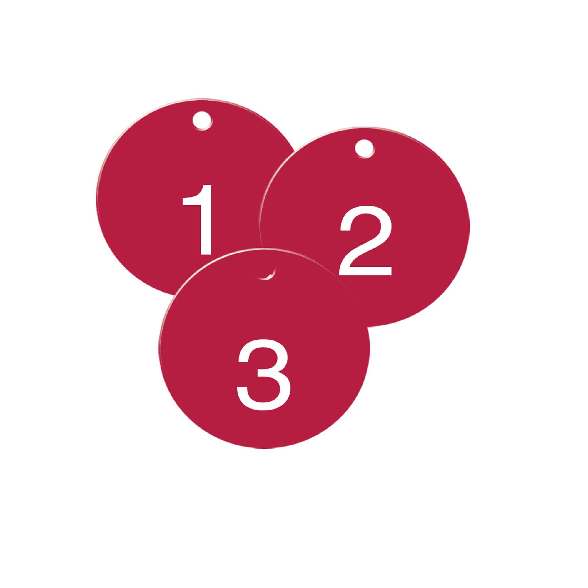 1-1/2 inch Numbered Plastic Circle Tags - Walmart Business Supplies