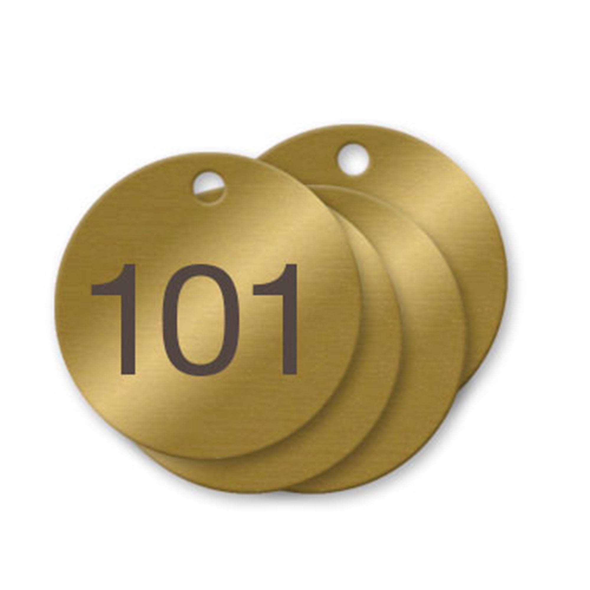 1-1/2 inch Numbered Solid Brass Valve Tags Pack of 100 (101-200 ...