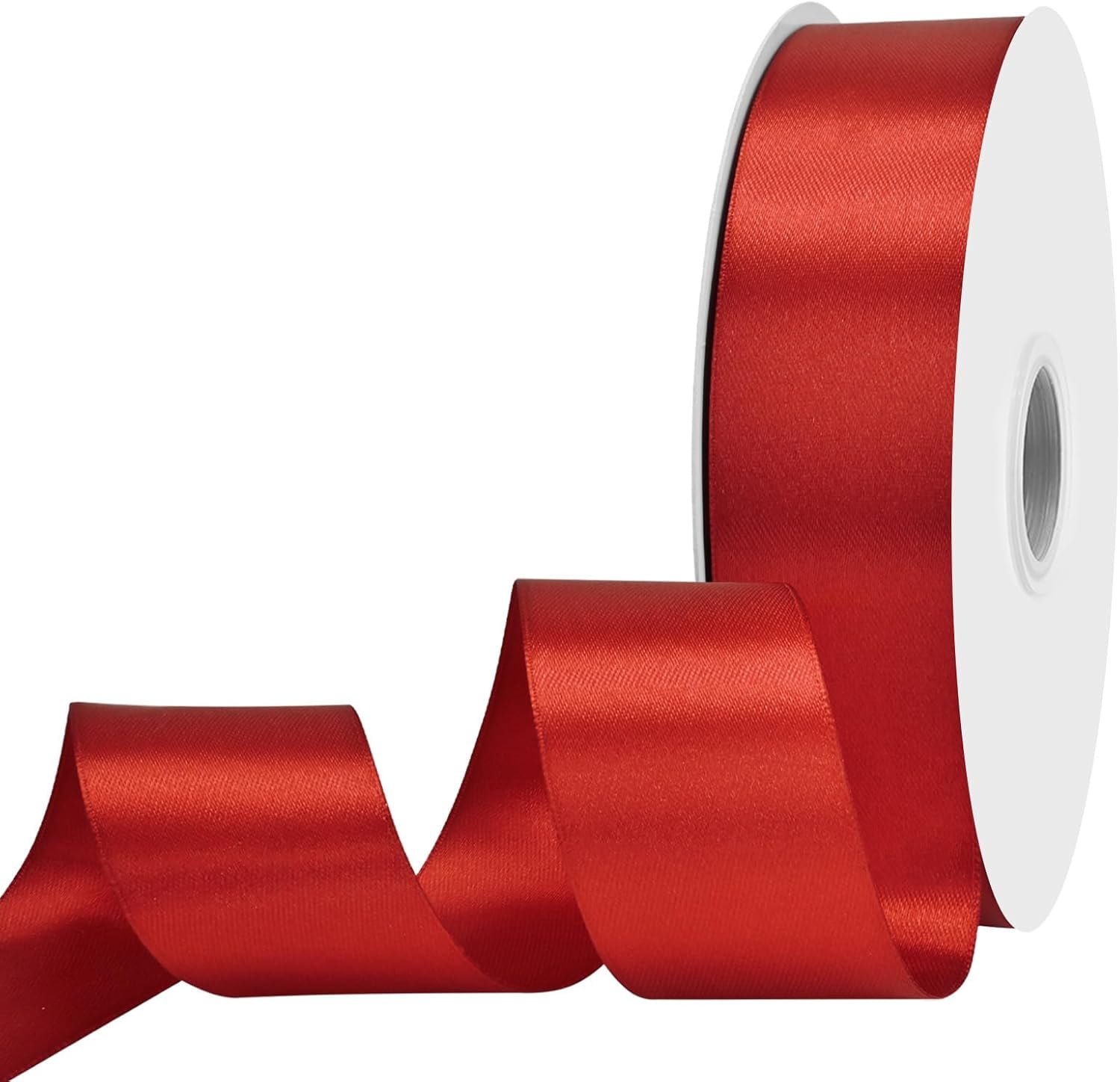 1-1/2 inch Wide 100 Yards Double Face Red Satin Ribbon Red Fabric ...