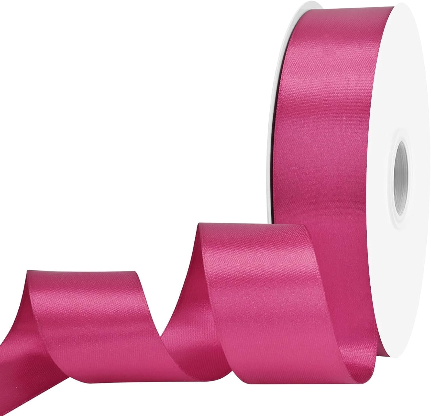 1-1/2 inch Wide 100 Yards Double Face Rose Satin Ribbon Fabric Ribbon ...
