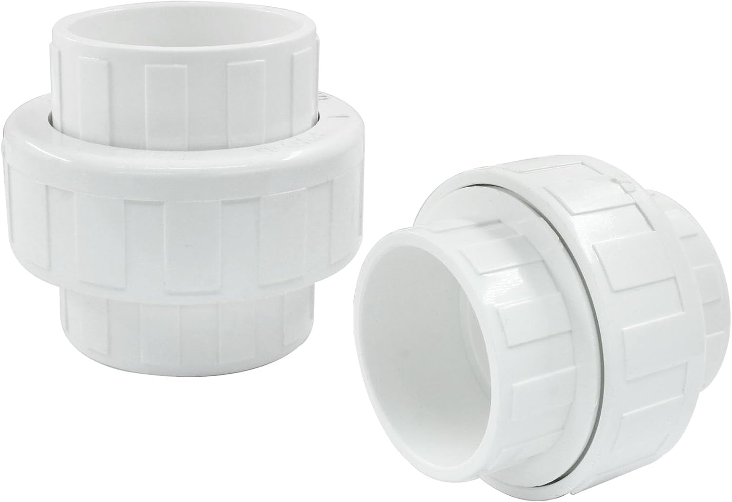 1-1/2 inch union coupling fittings (socket to socket), white sliding ...