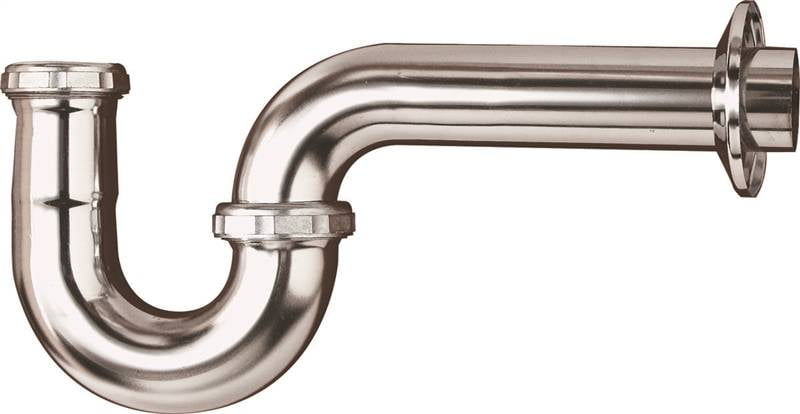 1-1/2" x 1-1/4" 22 Gauge P-Trap Plumb Pak Tubular Drain - Metal PP258CP ...