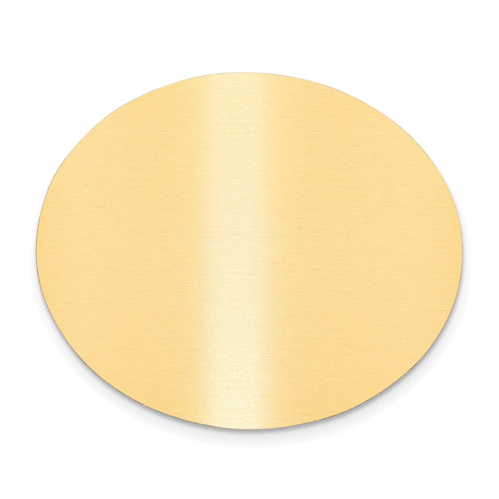 1 1/2 x 1 3/4 Oval Satin Brass Plates-Set of 6 - Walmart.com