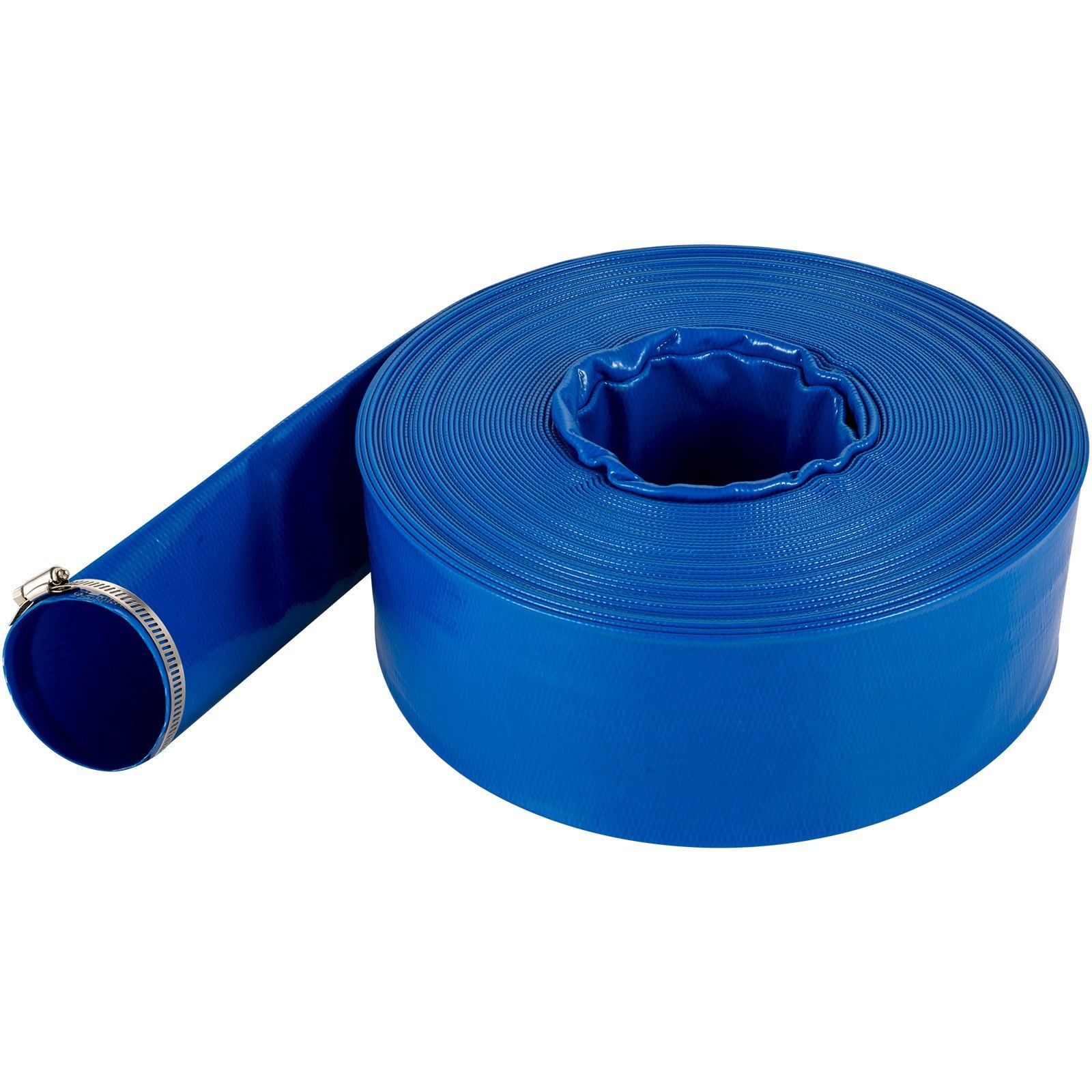 1-1/2" x 105' Heavy Duty PVC Lay Flat Discharge Hose, Burst-Proof ...