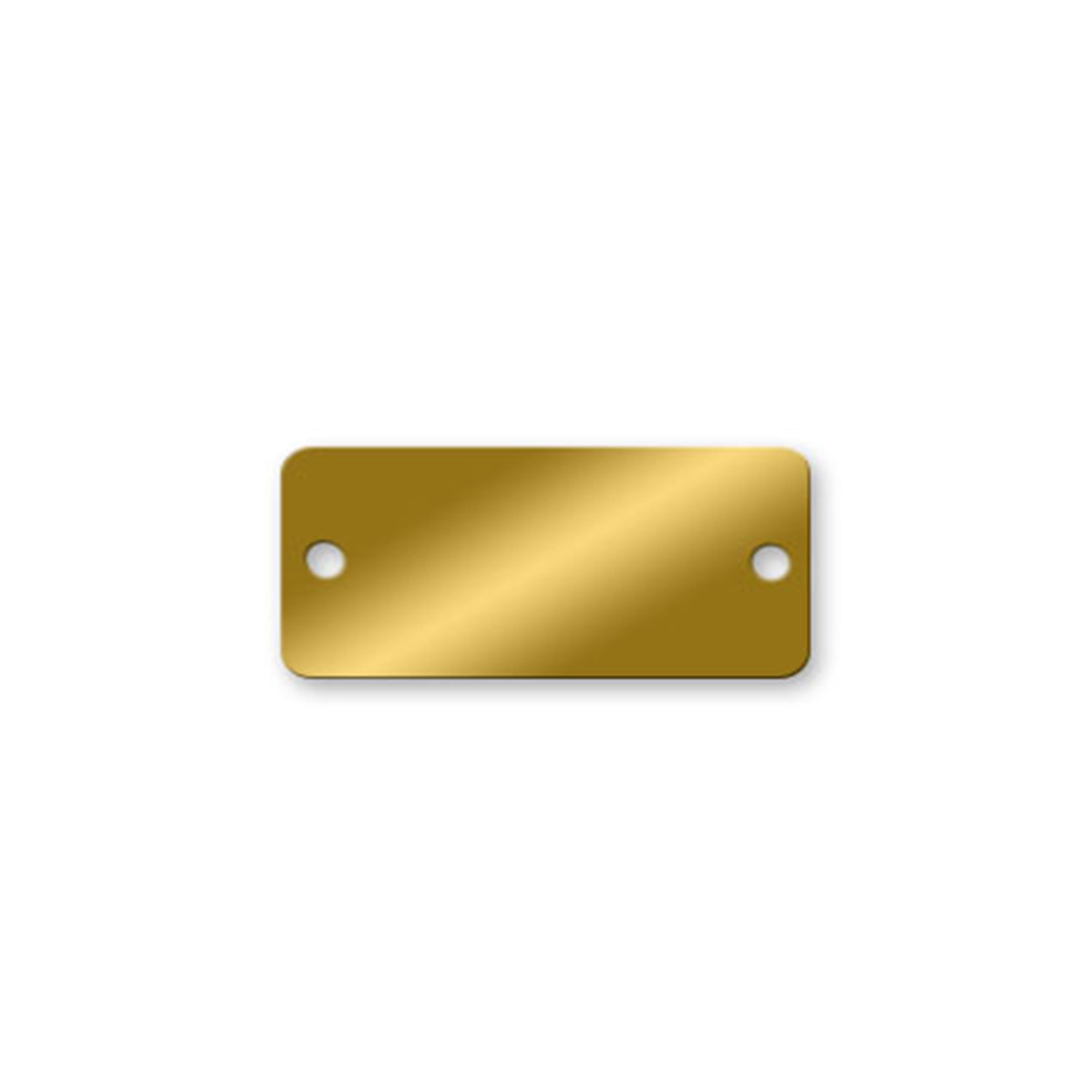 1-1/2 x 3/4 inch Brass Round Corner Tags - Pack/25 - Walmart.com