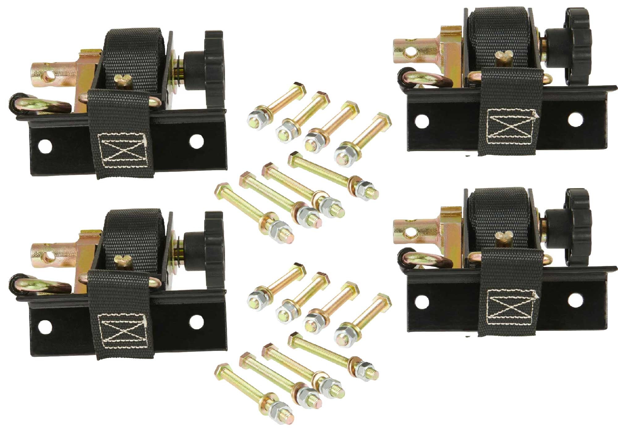 1-1/2" x 7' Ladder Rack Ratchet Tie-Down Straps (Pair) Square Tube ...