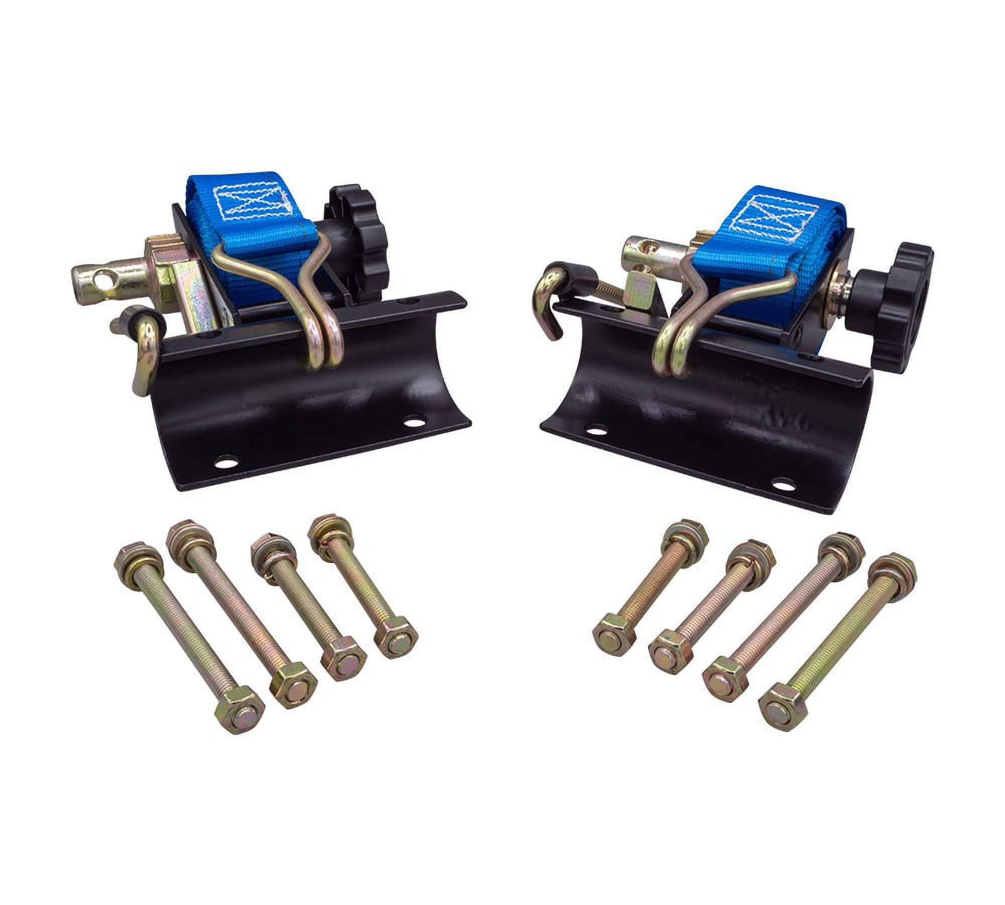 1-1/2"x7' Blue Ladder Rack Ratchet Straps with J-Hook (Pair) - 500 lbs ...