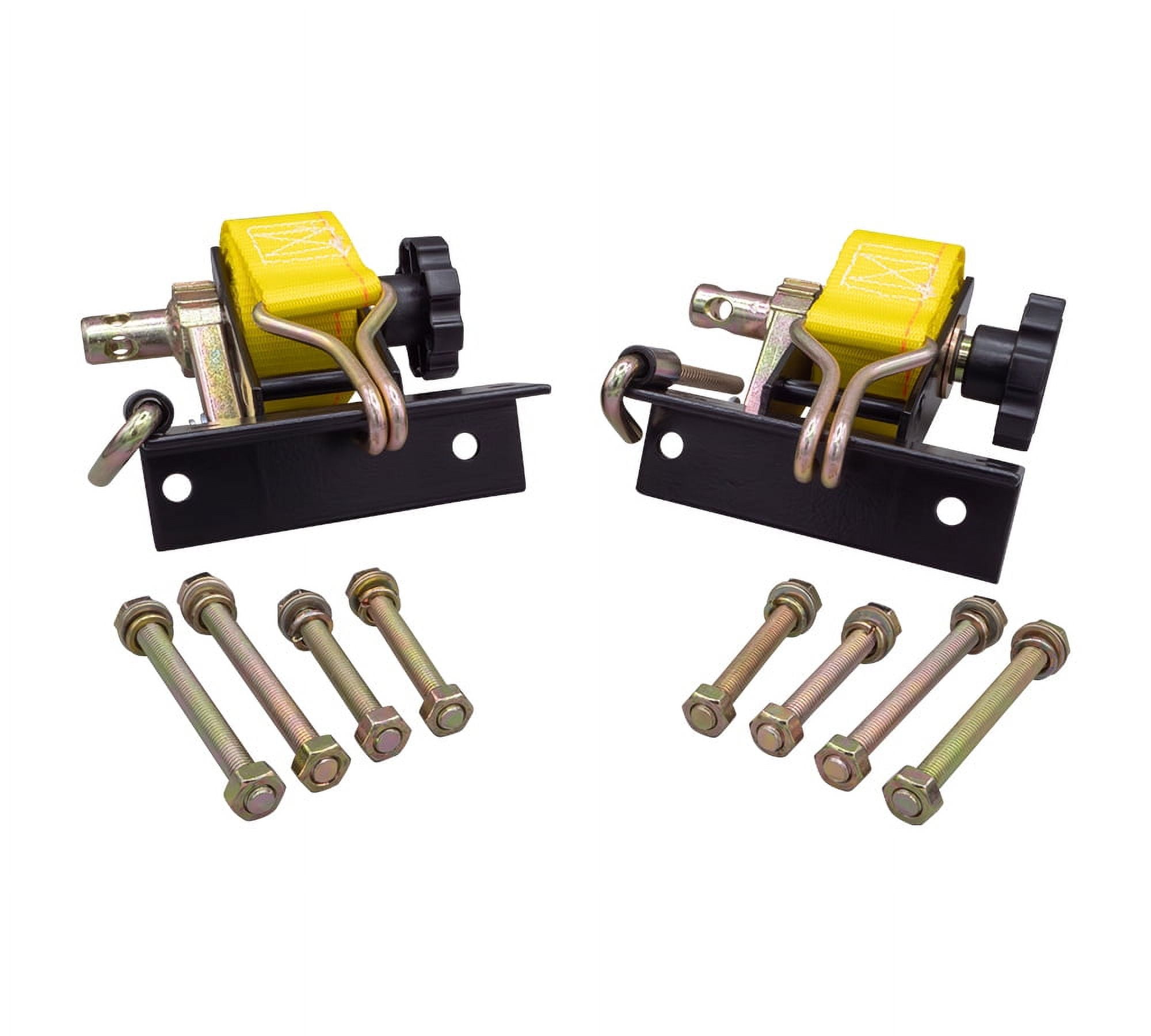 1-1/2"x7' Yellow Ladder Rack Ratchet Straps with J-Hook (Pair) - 500 ...