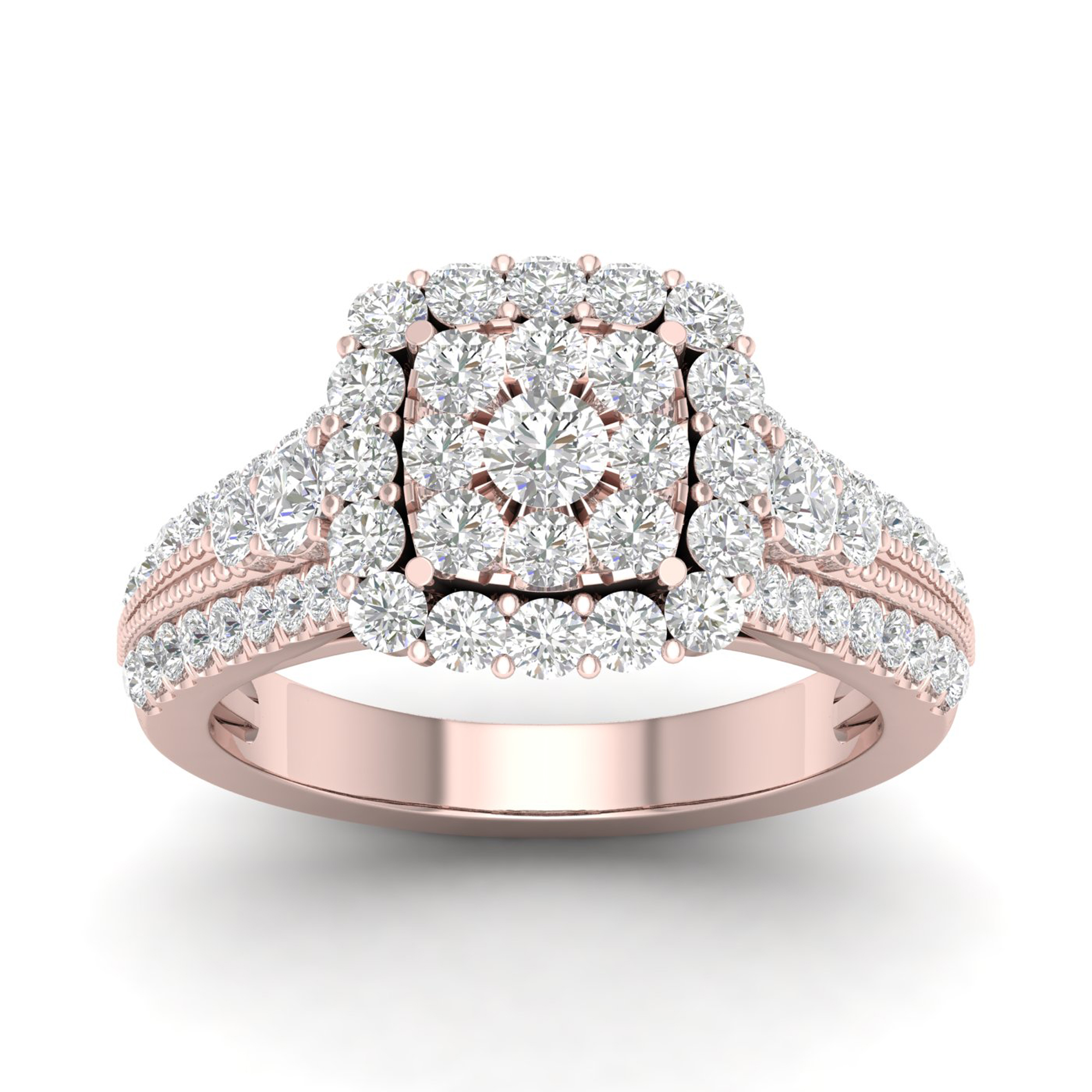 1/4Ct TDW Diamond S925 Sterling Silver Cluster Ring - Walmart.com