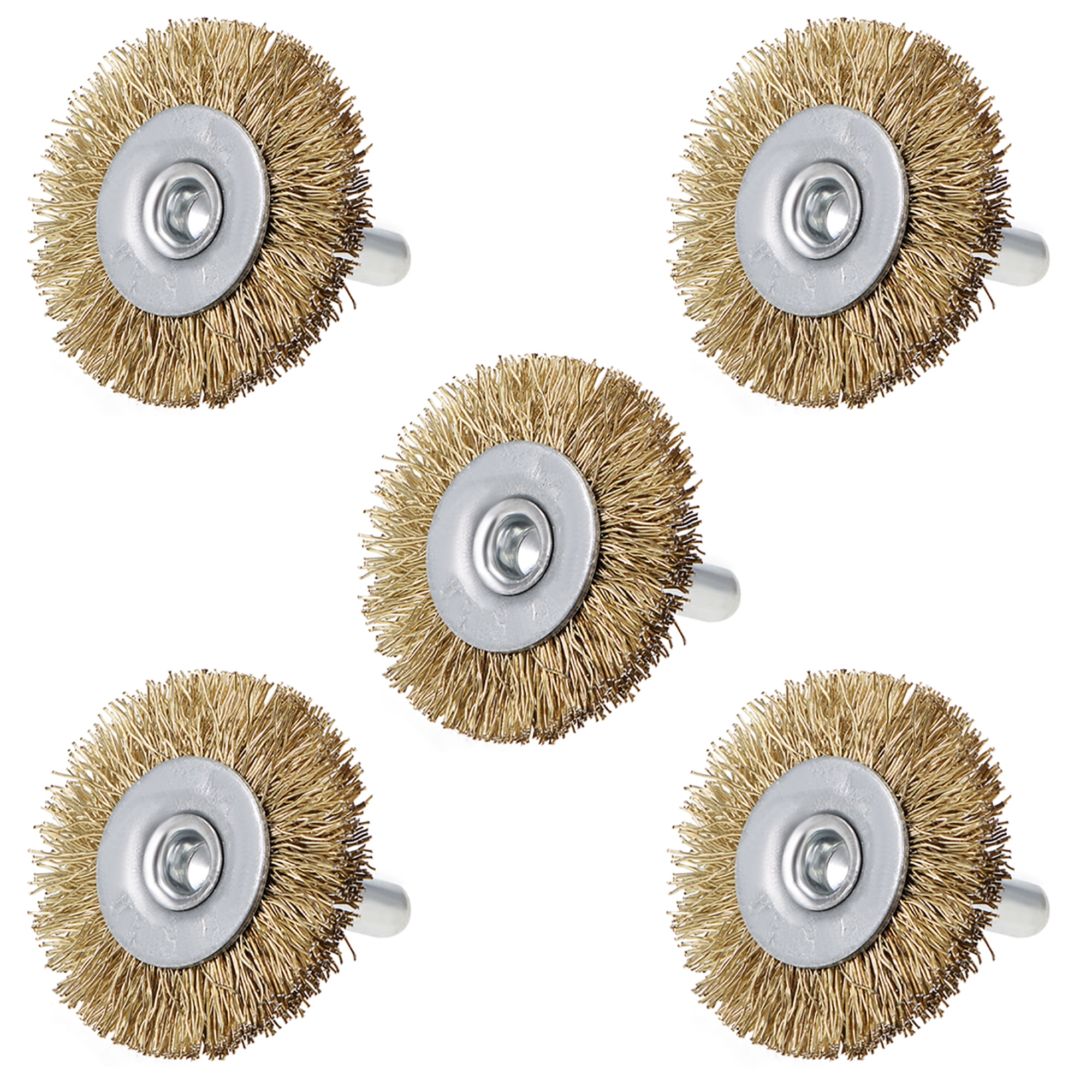 1-1/2Inch Wire Wheel Brush Bench Copper Plated Crimped Steel 1/4-Inch ...