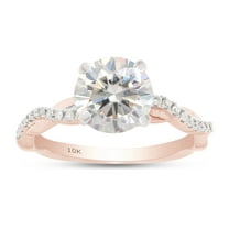 1 CT Center 7X5MM Oval, Marquise & Round Cut Lab Created Moissanite ...