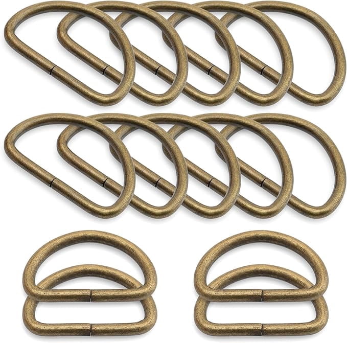 1 1/4 & 1 1/2 Inches D-Ring Findings Metal Non Welded D Rings for Belts ...