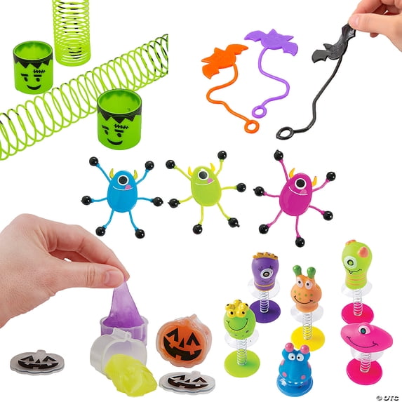 1 1/4" - 2 1/2" Bulk 84 Pieces Value Halloween Icon Toy Assortment Kit ...