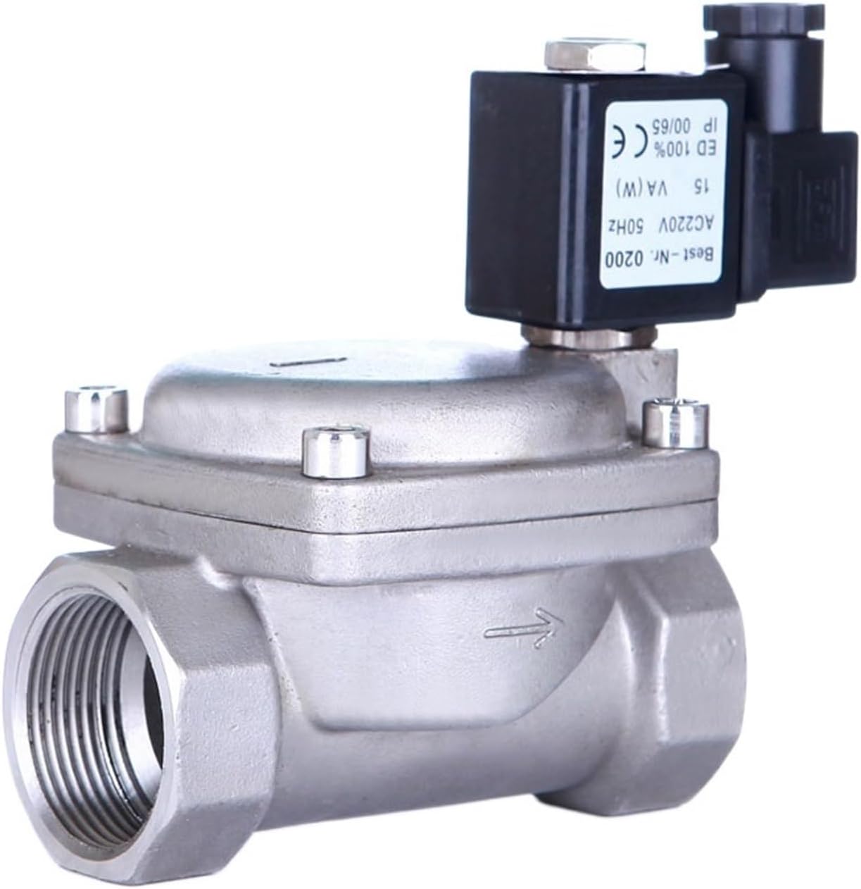 1-1/4"304 Stainlsess Steel High Pressure 1.6Mpa Normally Closed Brass Solenoid Valve Pilot ...